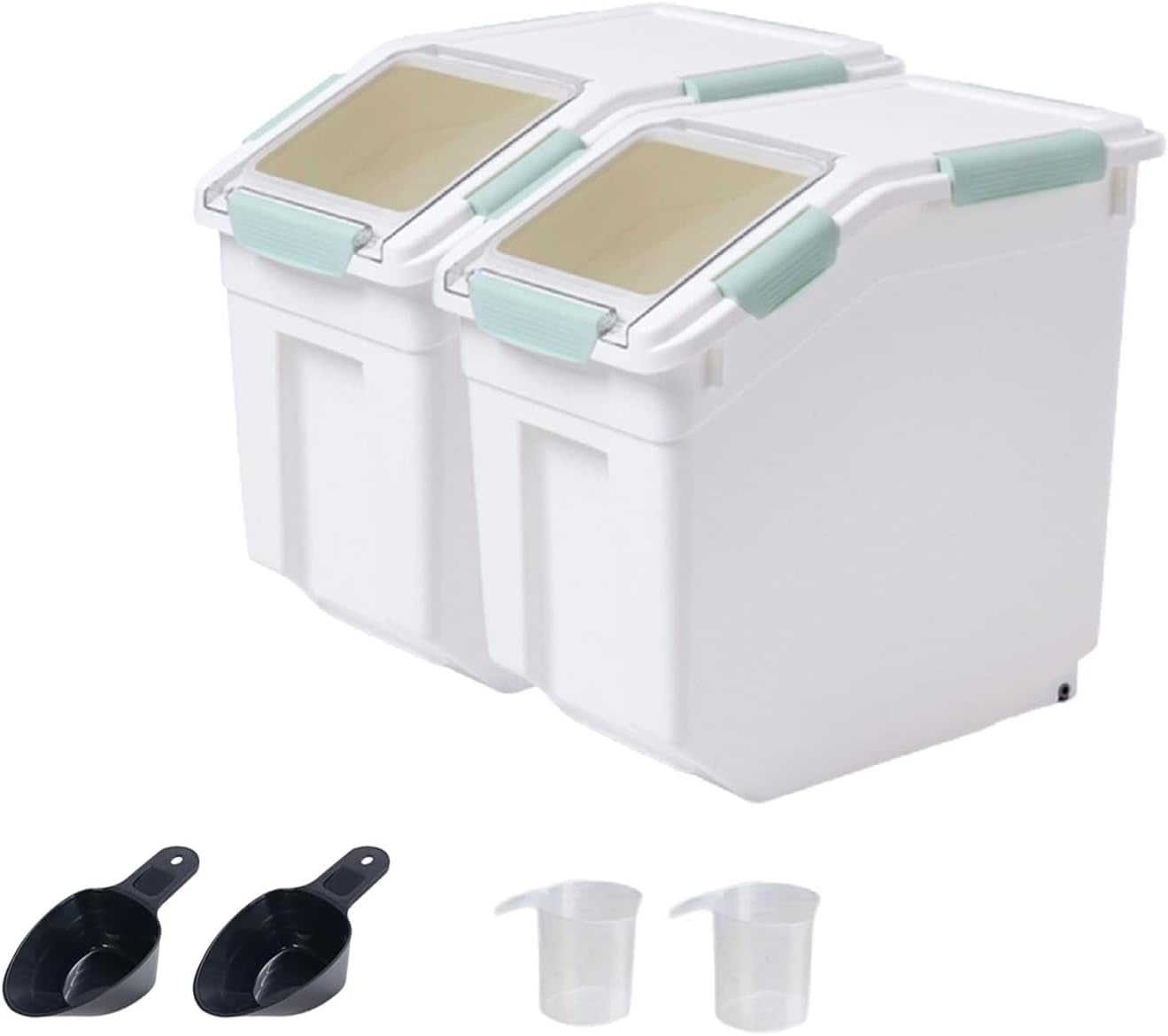 Airtight Flour Storage Container 25 lb Rice Storage Container with ...