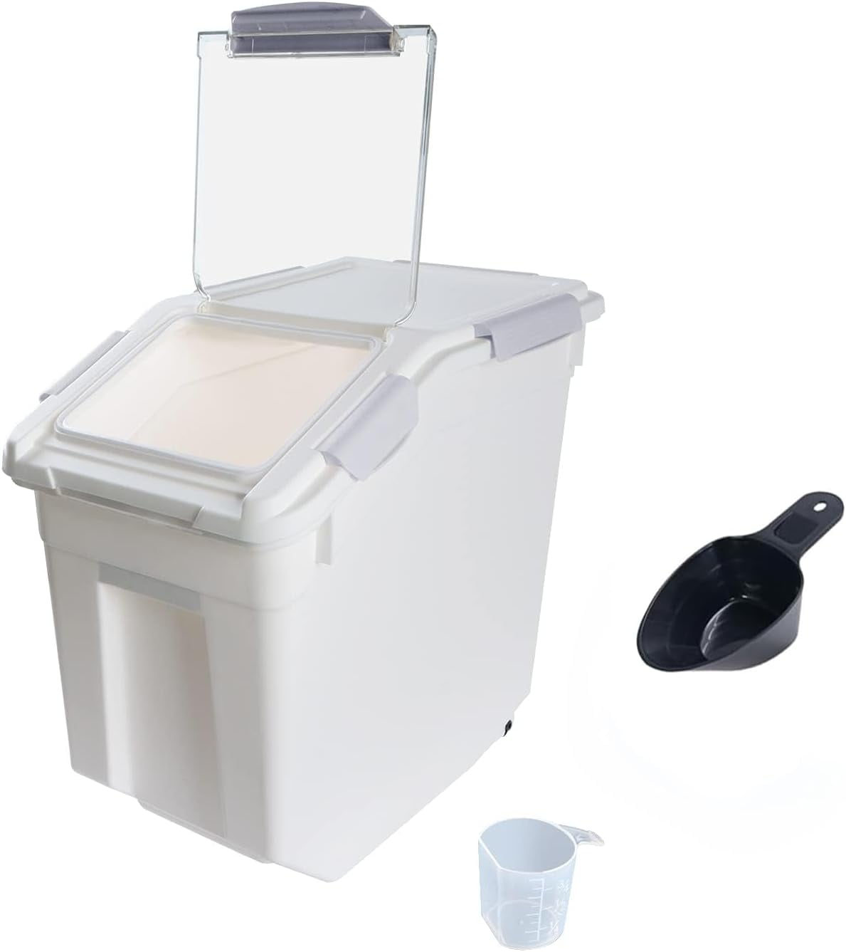 Airtight Flour Storage Container 25 lb Rice Storage Container with ...