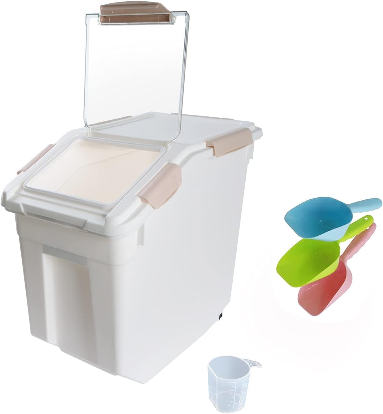 Airtight Flour Storage Container 25 lb Rice Storage Container with ...