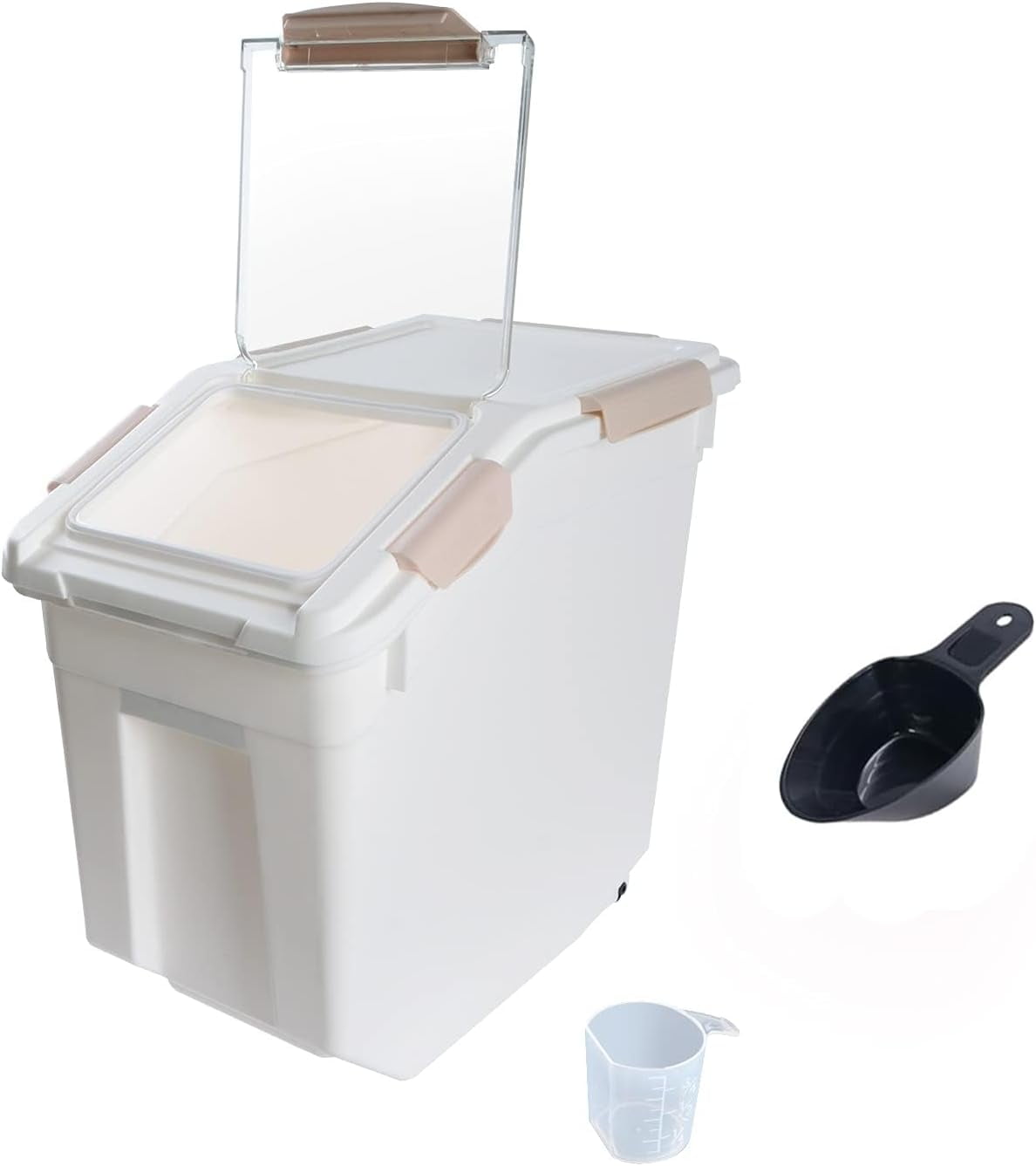 Airtight Flour Storage Container 25 lb Rice Storage Container with ...