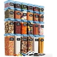 Airtight Food Containers with Lids 24 Pack Blue BPA Free Stackable ...