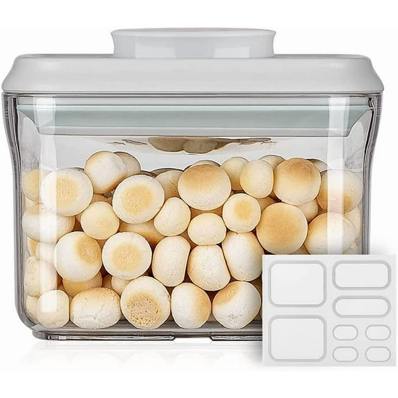 Airtight Food Storage Container 0.32 QT (380ml) Small Stackable Clear ...