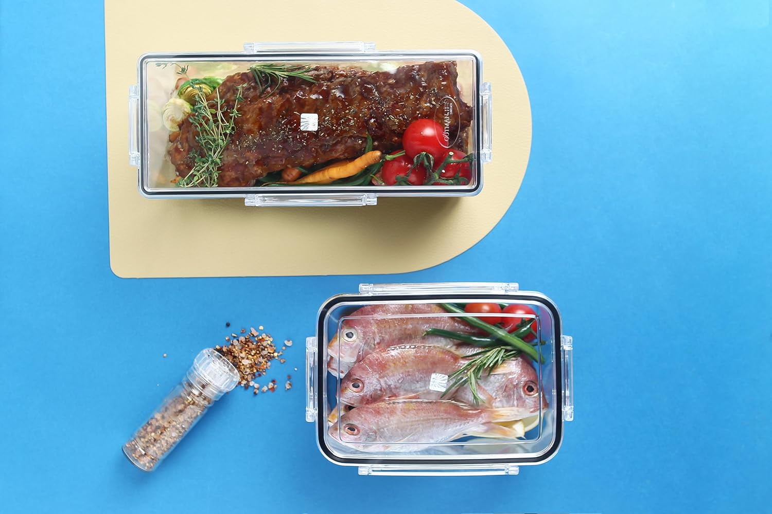 Airtight Food Storage Container With Lid (101.4 oz, With Removable ...