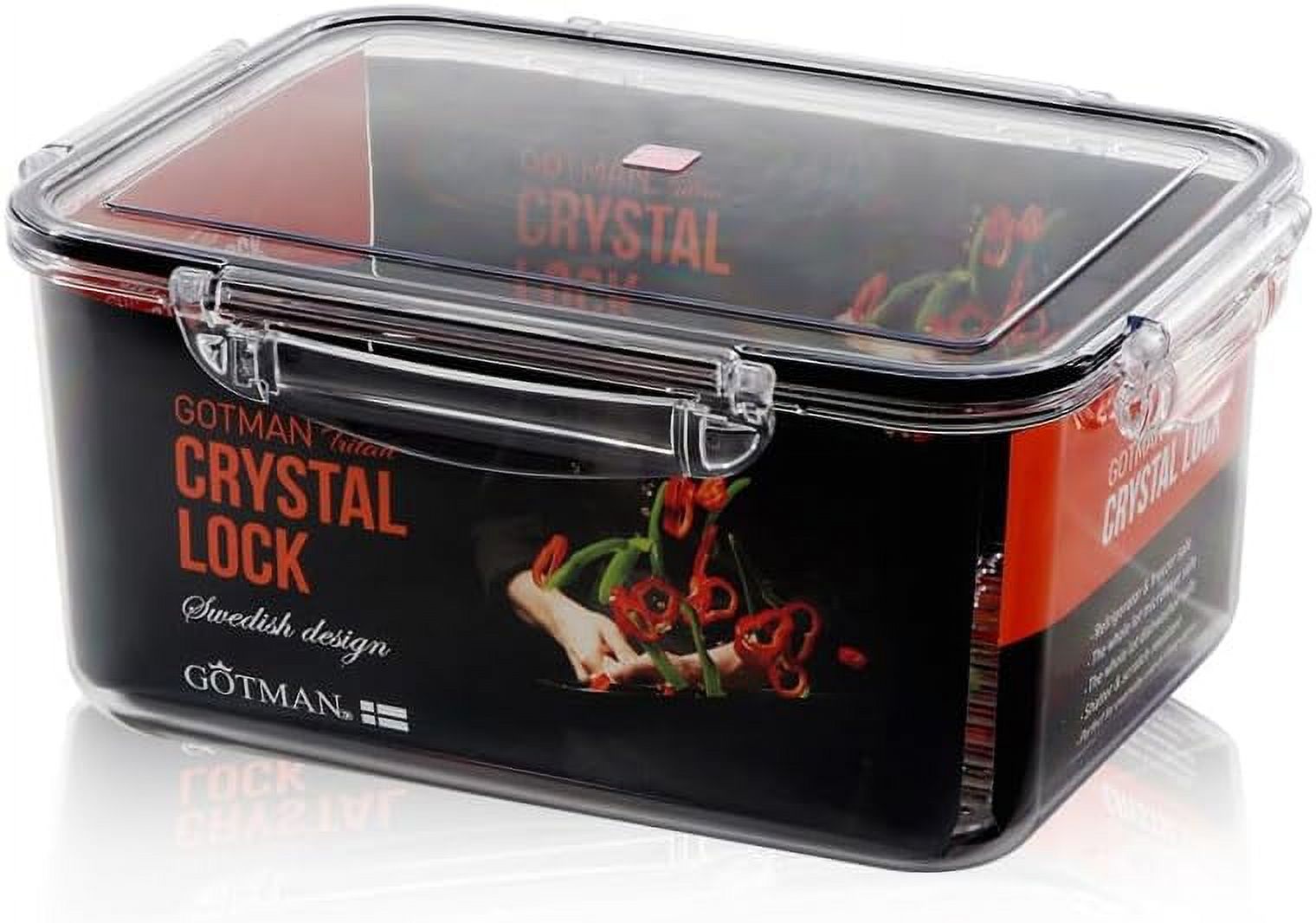 Airtight Food Storage Container With Lid (169.1 oz, With Removable ...