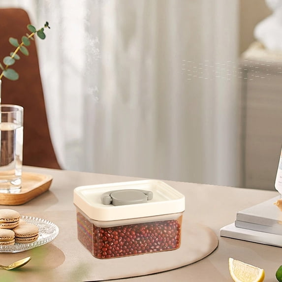 Airtight Food Storage Container with Lid, Clear Kitchen Storage Jar for ...