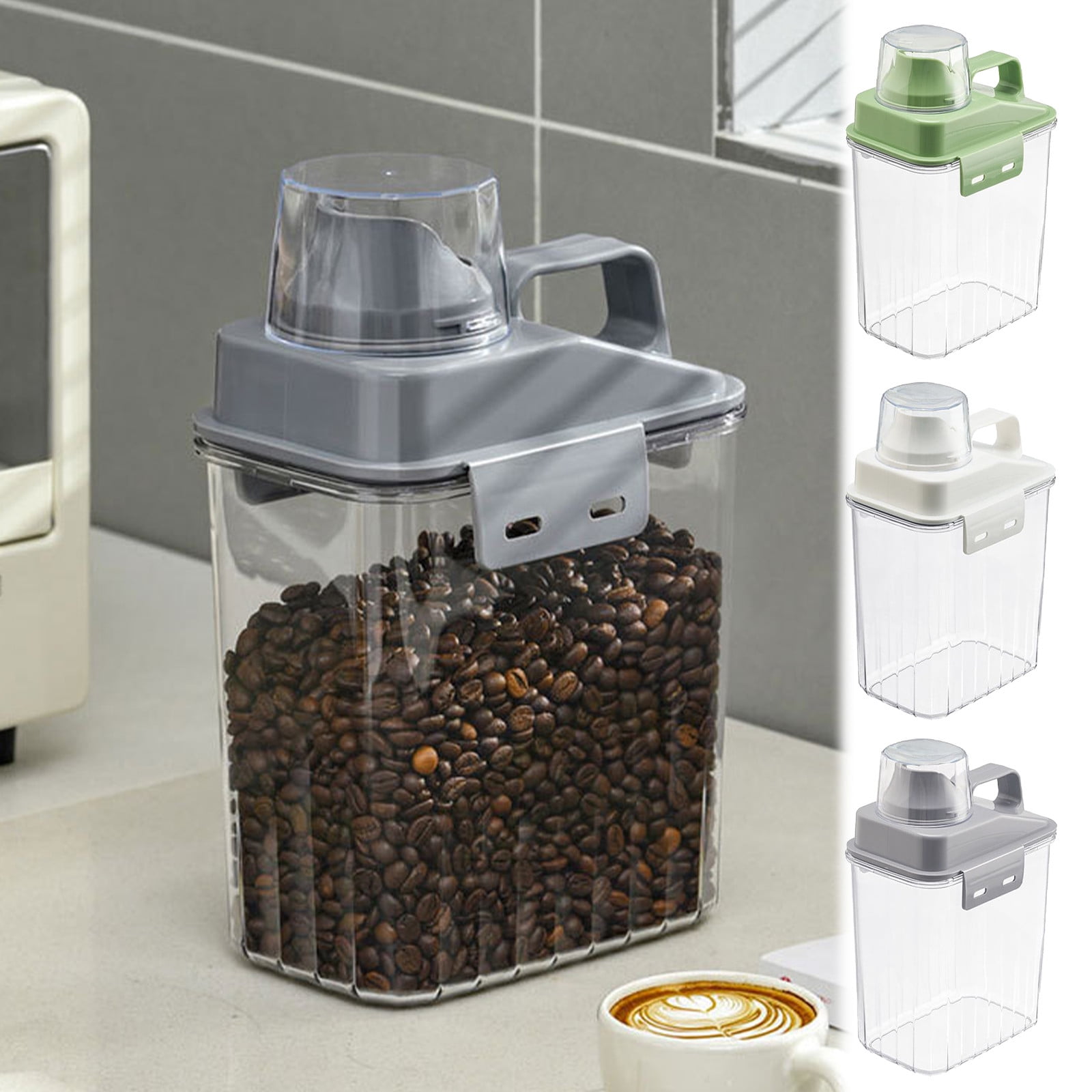 Airtight Food Storage Container with Locking Lid, 2000ml Large Capacity ...