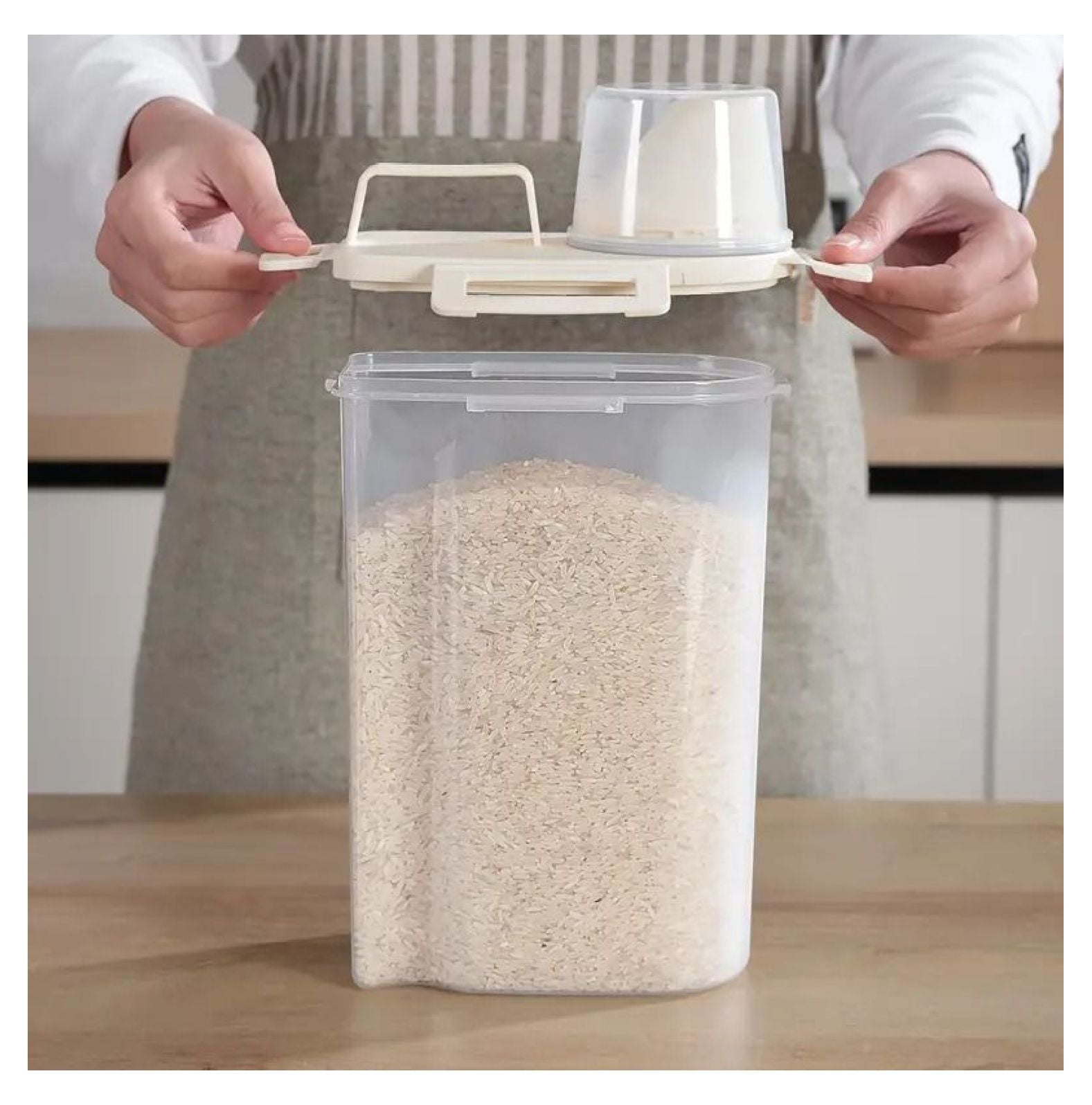 Airtight Food Storage Container with Secure-Lock Lid - BPA-Free Plastic ...