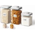 Airtight Food Storage Container Set, 2.8 Qt & 4.2 Qt Canisters with ...
