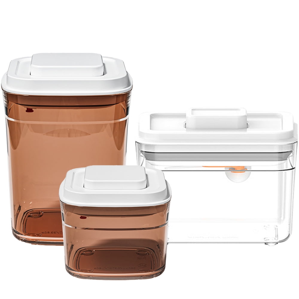 Airtight Food Storage Container Set Clear Plastic Canisters For Cereal ...