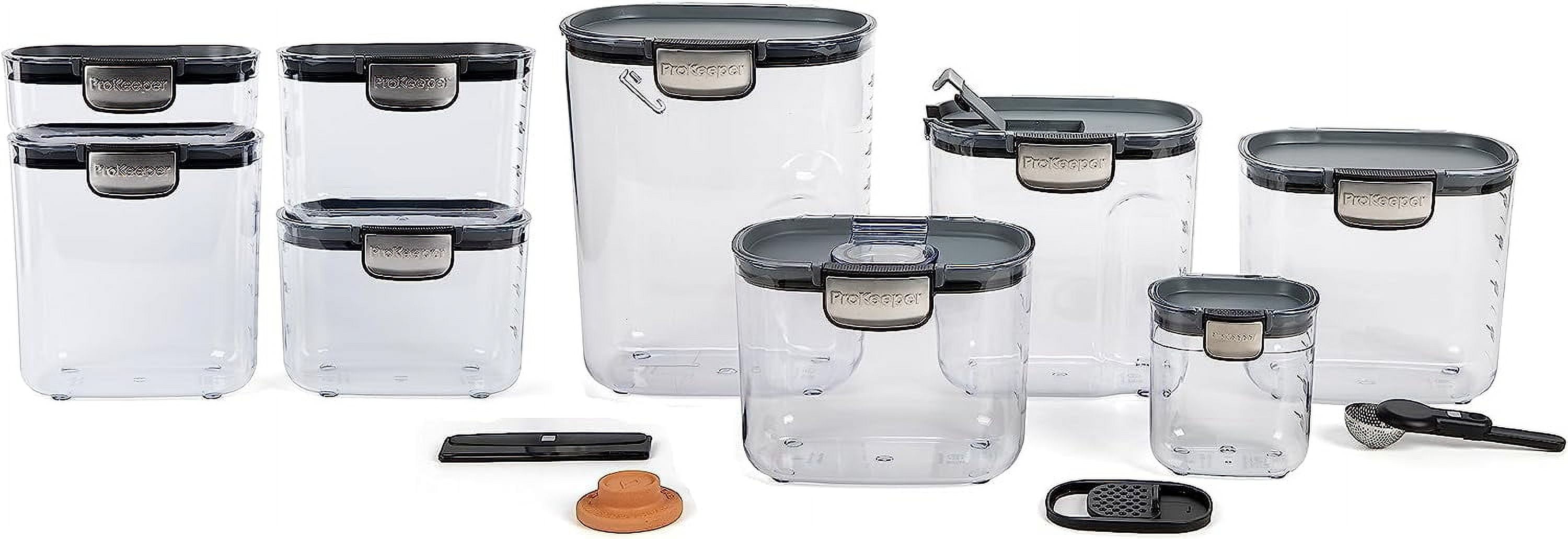 Airtight Food Storage Container Set – Clear Plastic Flour and Sugar ...