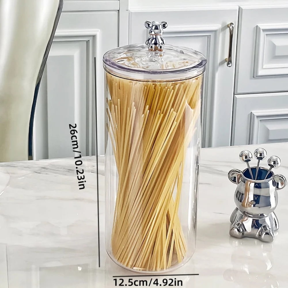 Airtight Food Storage Container With Lid Plastic Sealed Storage Jar ...