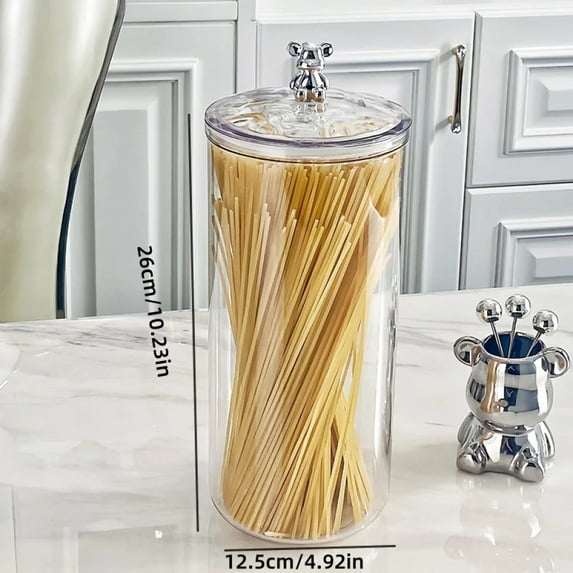 Airtight Food Storage Container With Lid Plastic Sealed Storage Jar ...