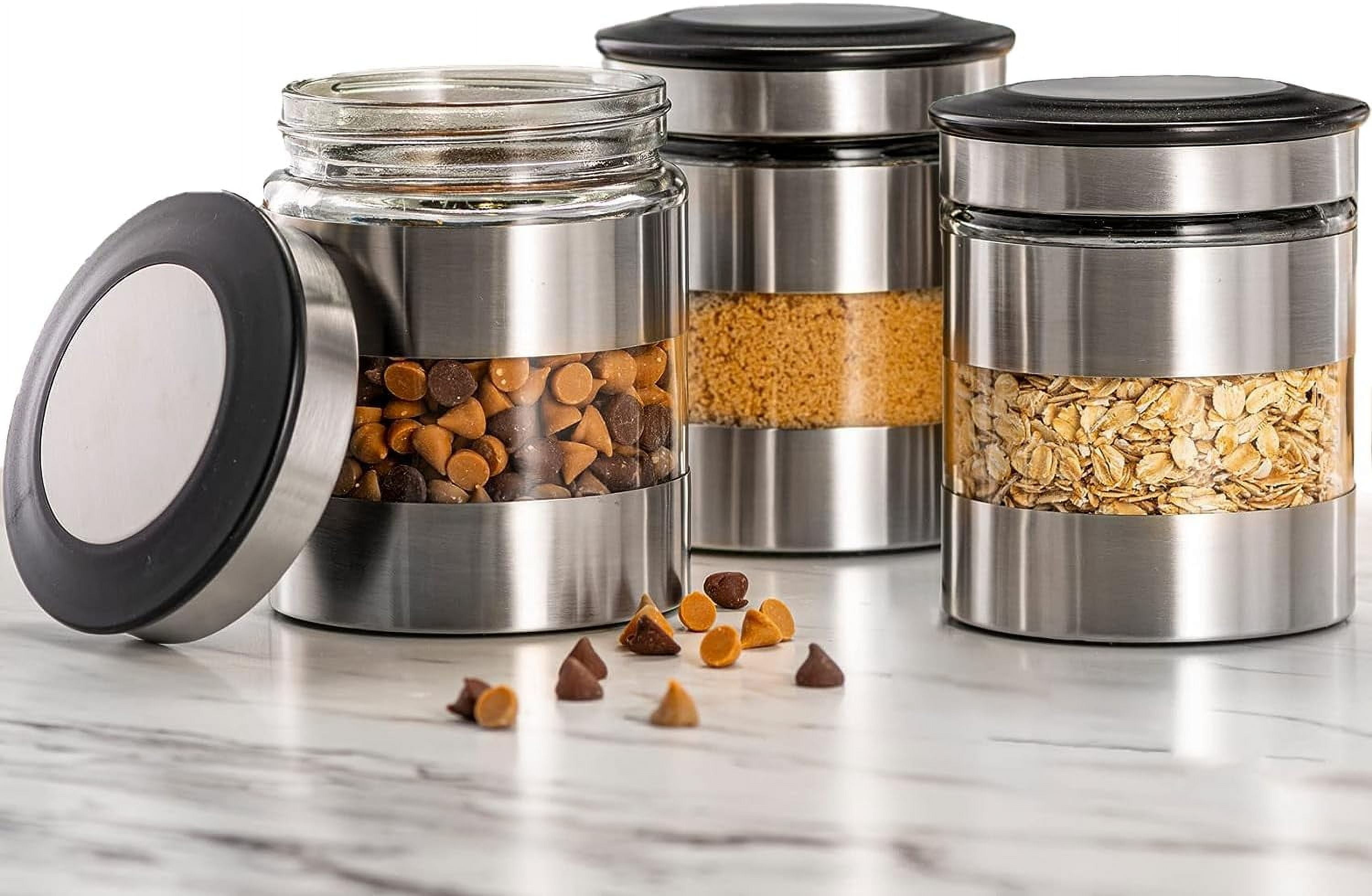 Airtight Food Storage Container for Kitchen Counter with Window, [Set ...