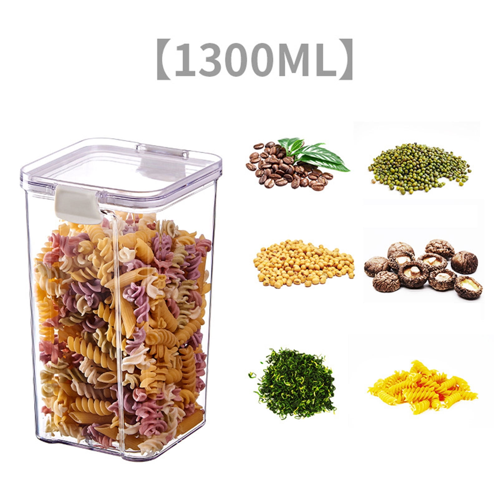 Airtight Food Storage Container with Locking Lid BPA-Free, Clear ...
