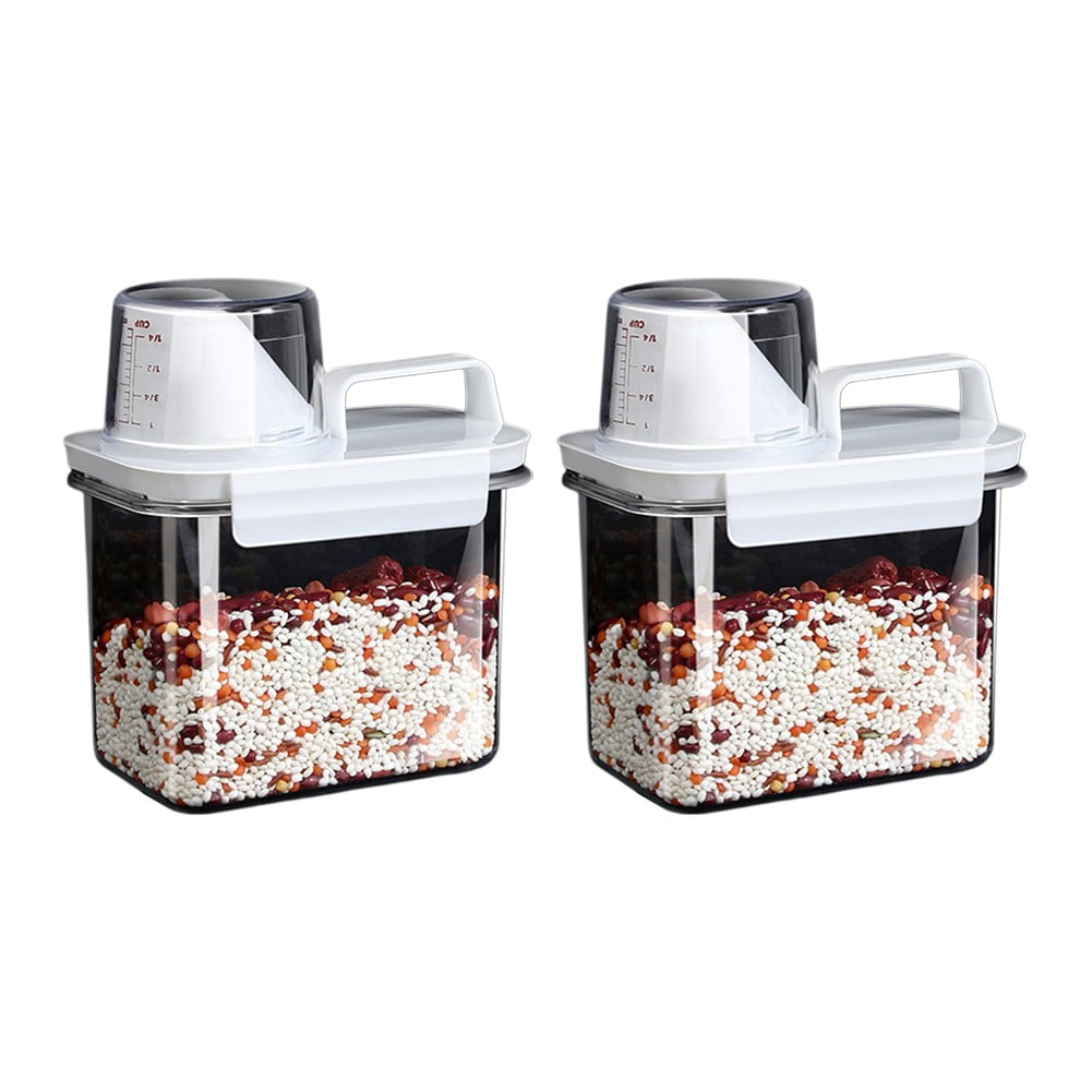 Airtight Food Storage Container with Measuring Cup&Pour Spout-Sturdy,Convenient - Walmart.com