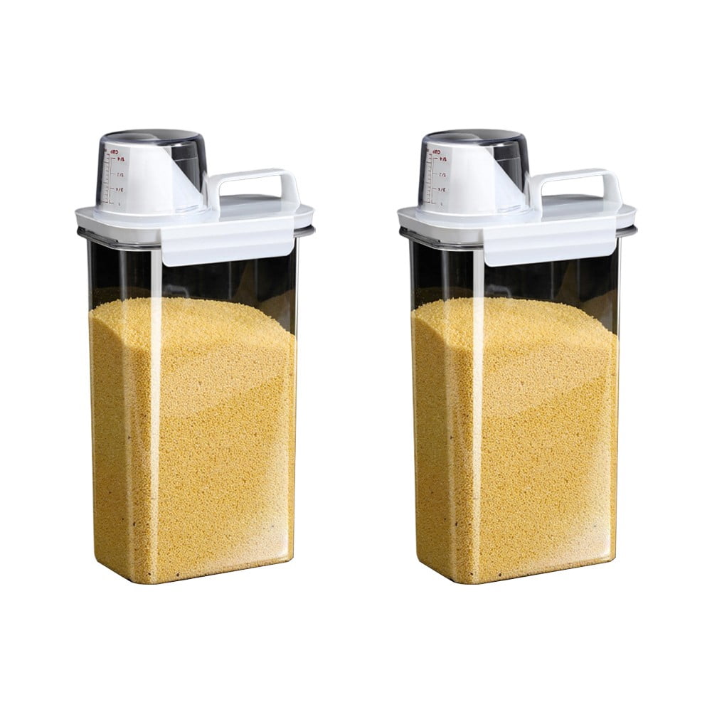 Airtight Food Storage Container with Measuring Cup&Pour Spout-Sturdy ...