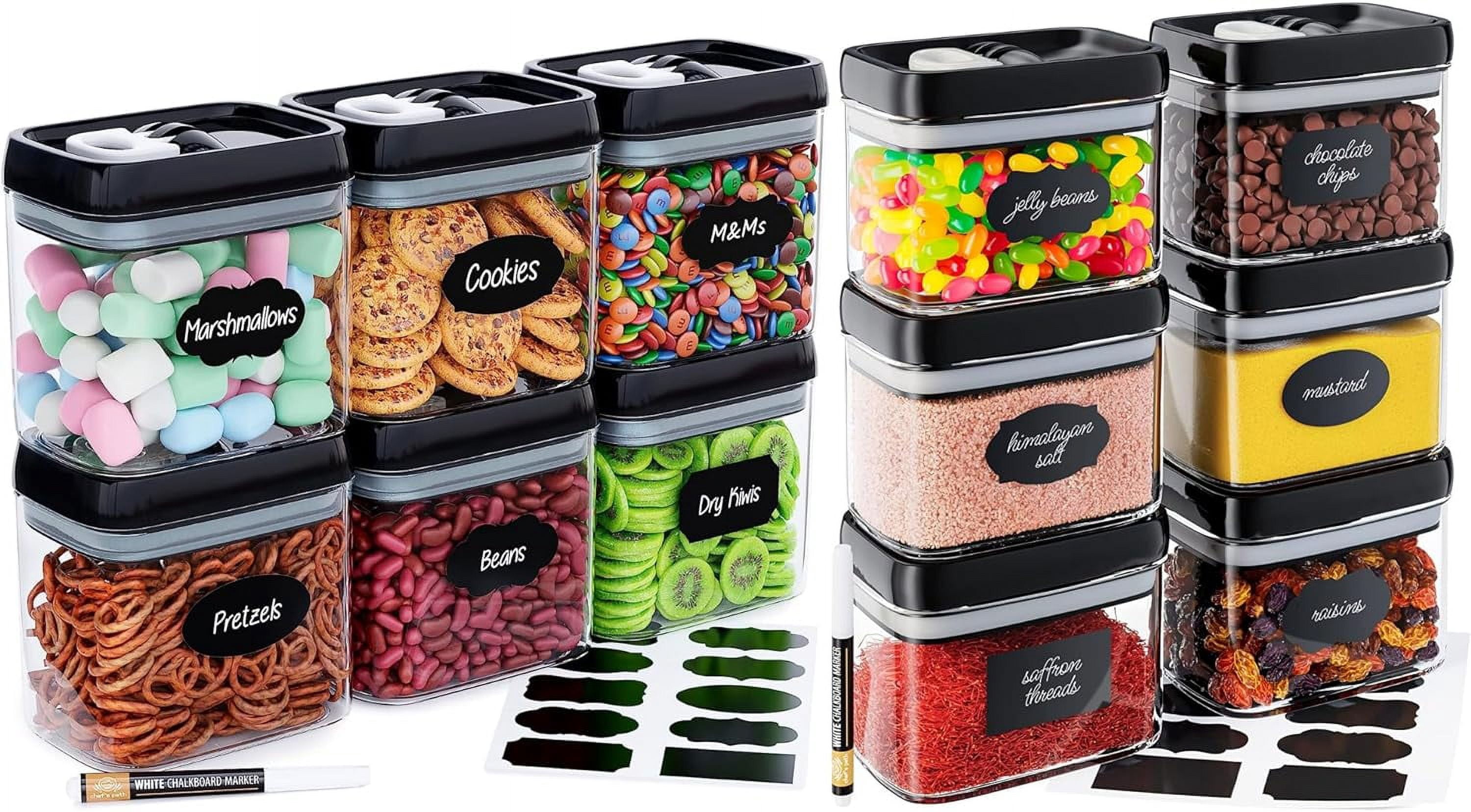 Airtight Food Storage Containers (12 Pack) for Kitchen & Pantry ...