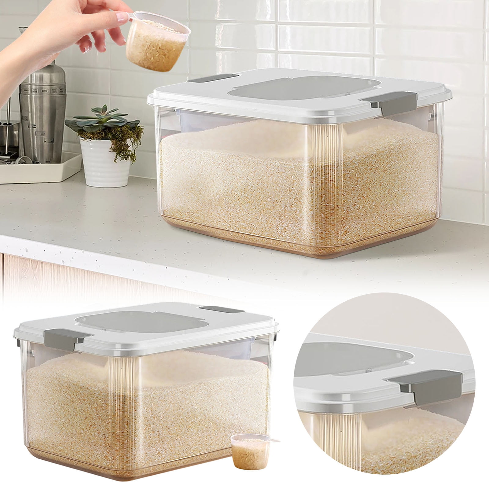 Airtight Food Storage Containers â 5kg Large-Volume PP Jars for Cereal ...
