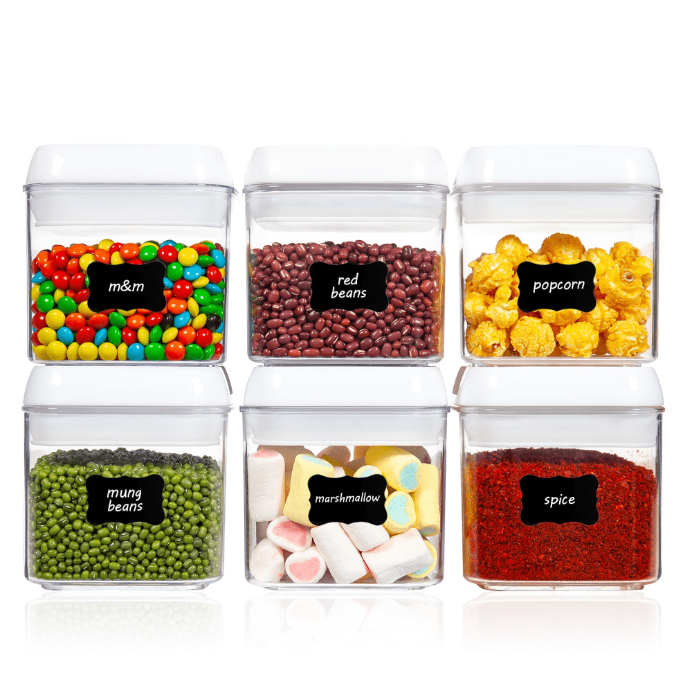 Airtight Food Storage Containers, 6 Pieces Mini BPA Free Plastic ...