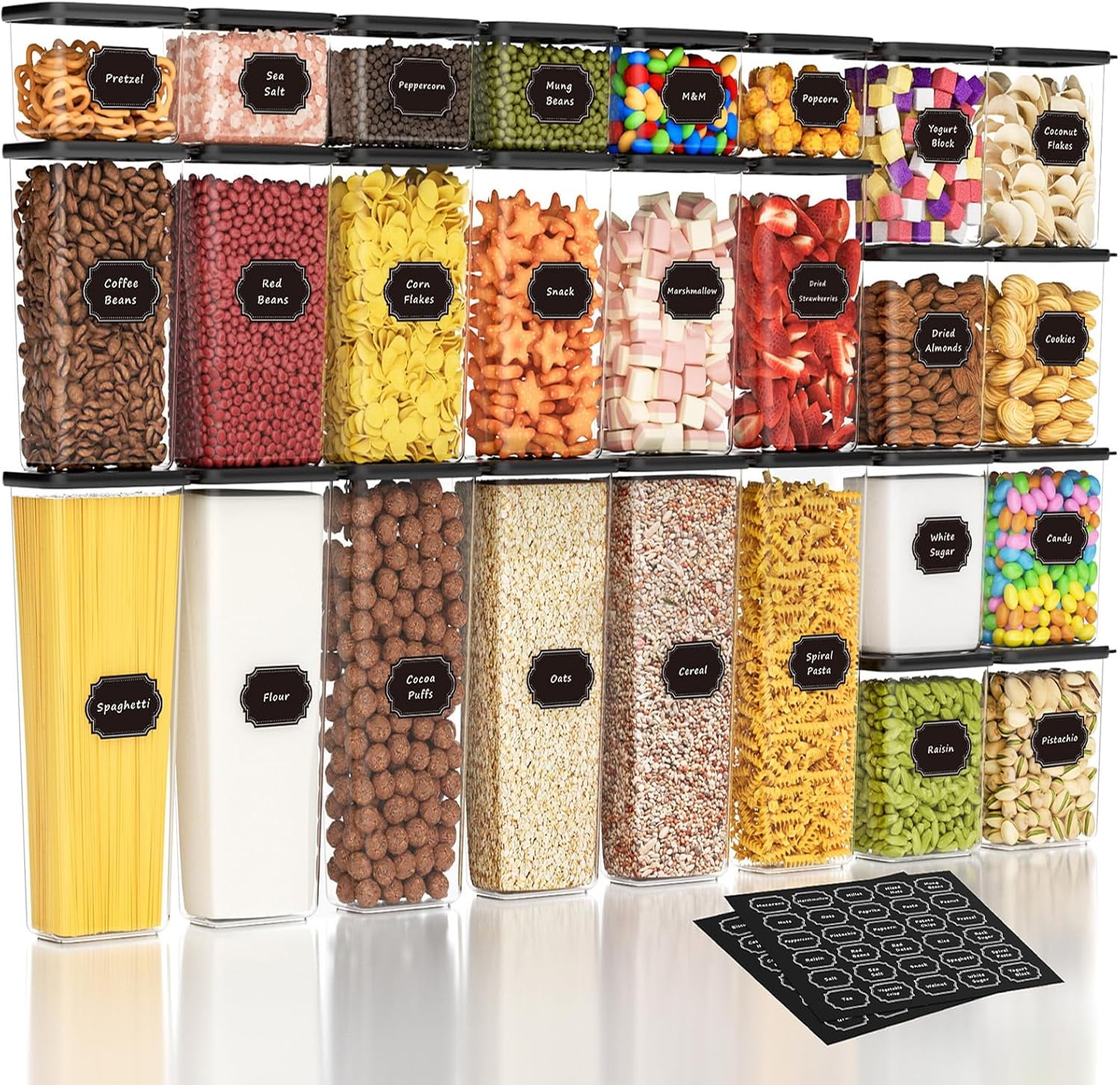 Airtight Food Storage Containers with Lids 26 Pack, Kitchen Storage ...