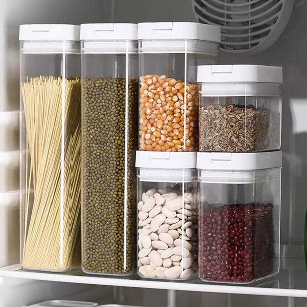 Airtight Food Storage Containers with Lids, Clear Plastic Canisters for ...