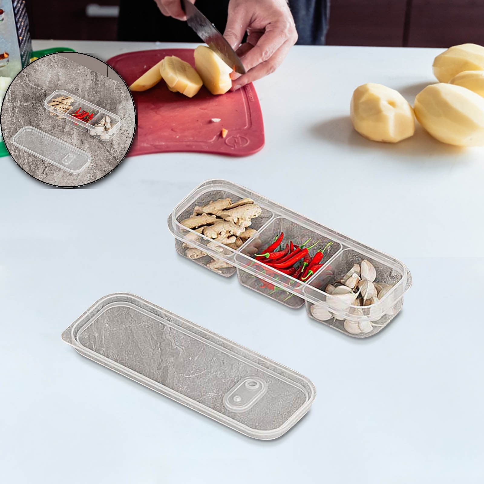 Airtight Food Storage Containers with Lids – Plastic Meal Prep Boxes ...