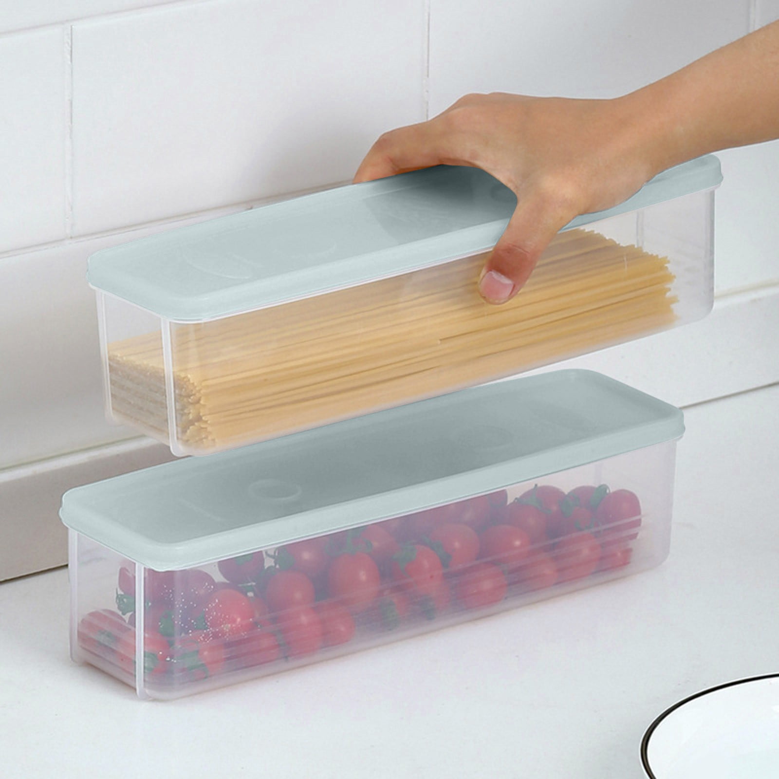 Airtight Food Storage Containers with Lids, Plastic Spaghetti Container ...