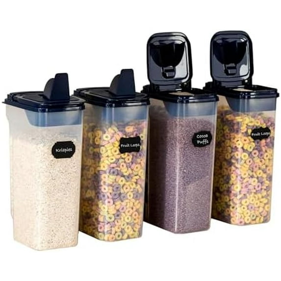 Airtight Food Storage Containers - Pack of 4 (4L/135.3oz) - MULTISPOUT ...