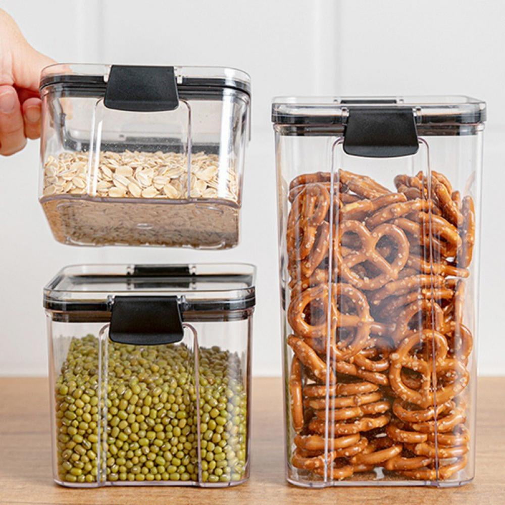 Airtight Food Storage Containers, Plastic BPA Free Kitchen Pantry ...