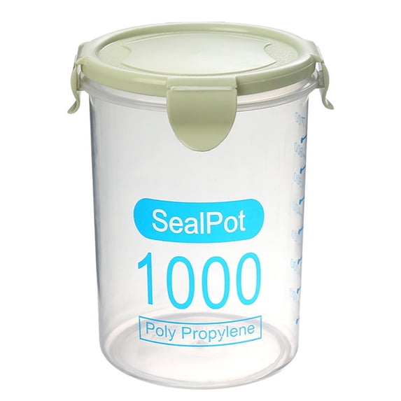 Airtight Food Storage Containers, Plastic Kitchen Canisters for Spices ...