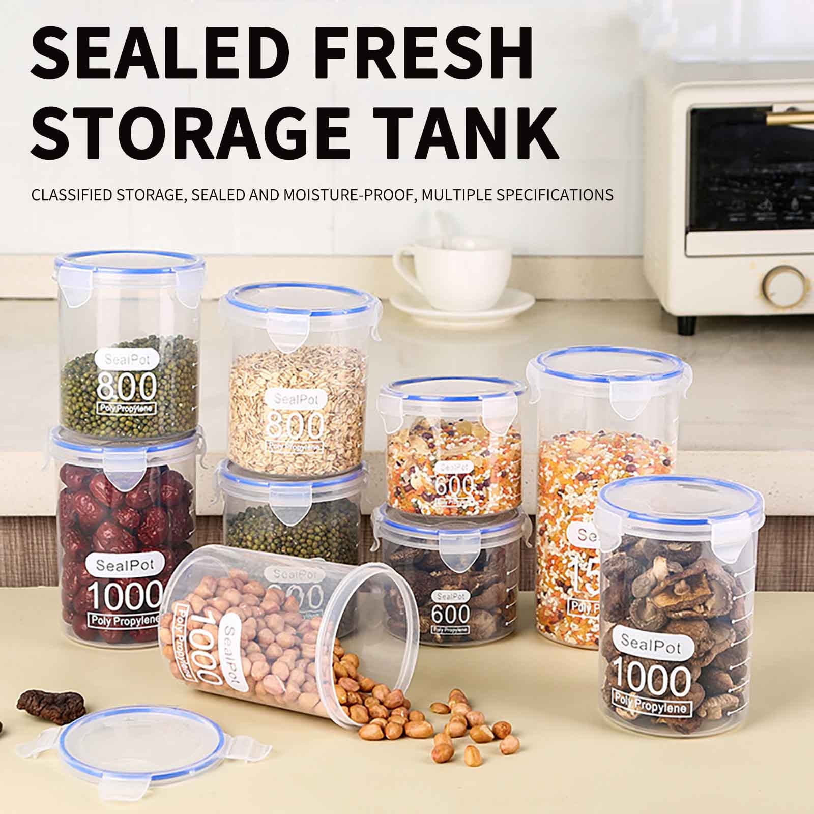 Airtight Food Storage Containers, Poly Propylene Canister with Secure ...
