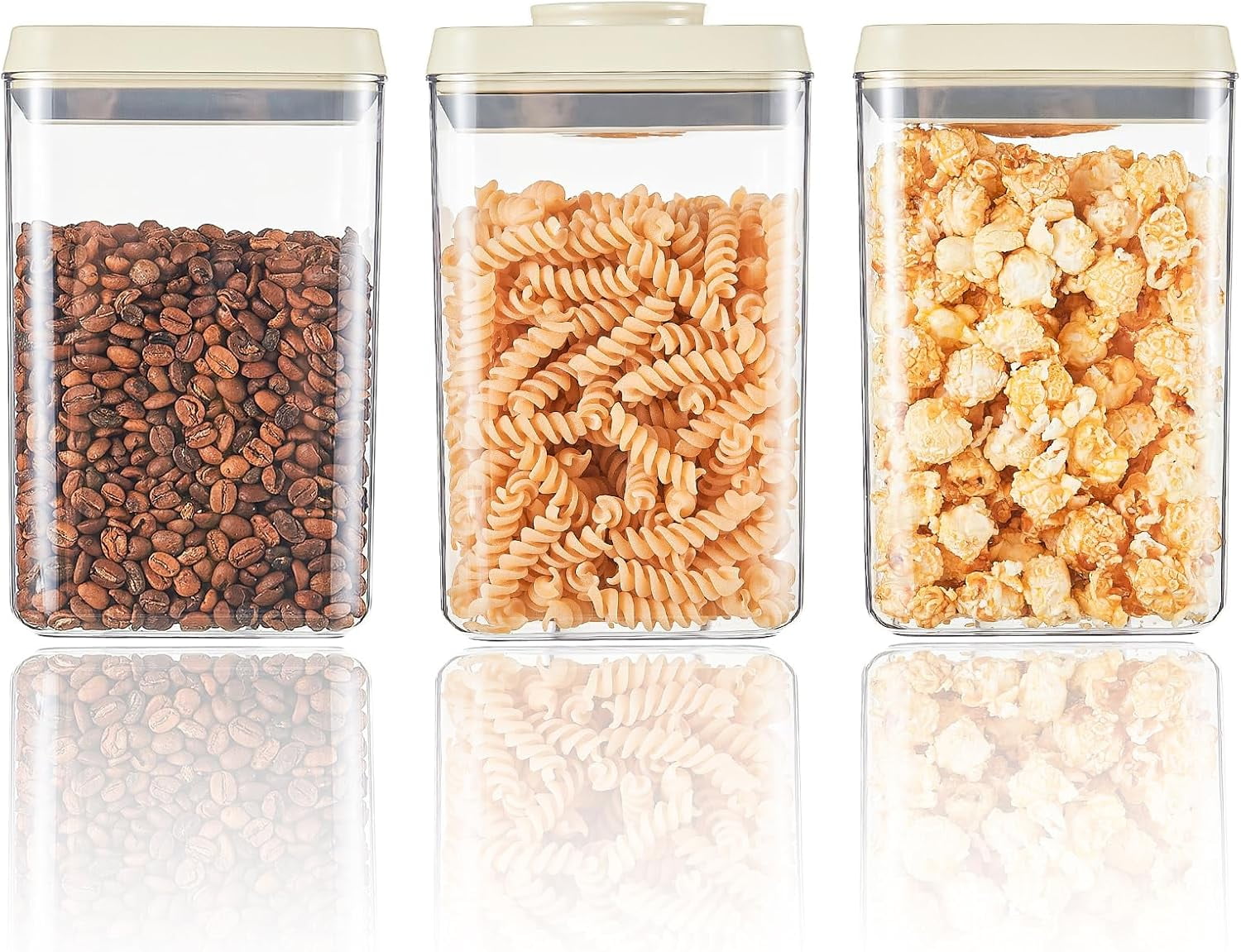 Airtight Food Storage Containers with Pop Top Lids, 3 Pcs BPA Free ...