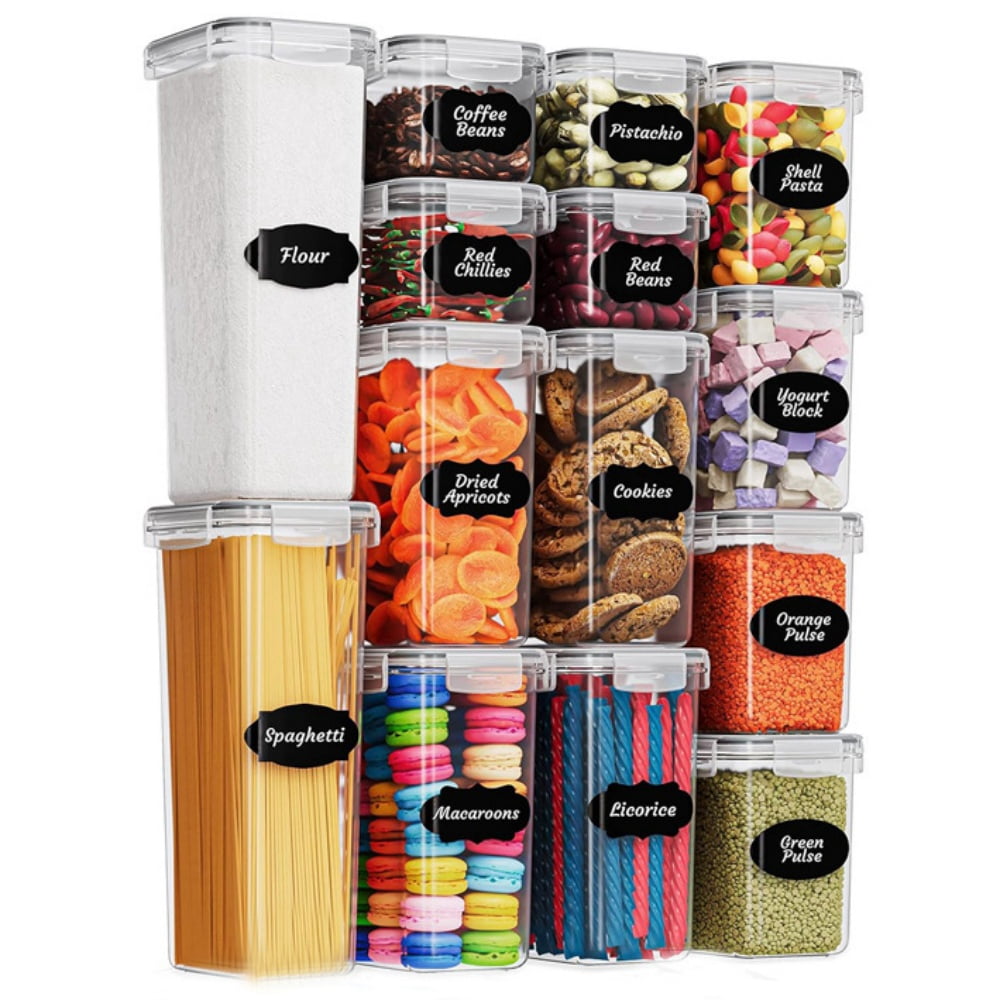 Airtight Food Storage Containers Set, Boriyuan 14 Pcs Kitchen Storage ...