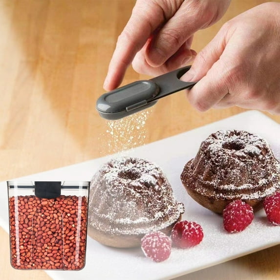 Airtight Food Storage Containers Set, Clear Plastic Kitchen Canisters ...