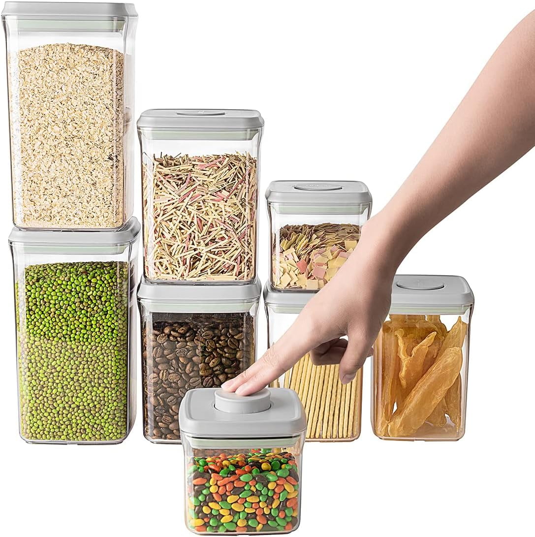 Airtight Food Storage Containers Set POP Open Kitchen Canisters Set ...