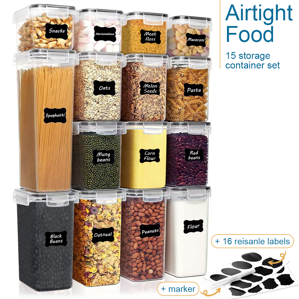 24 Pcs Food Storage Containers with Lids Airtight- Stackable Kitchen ...