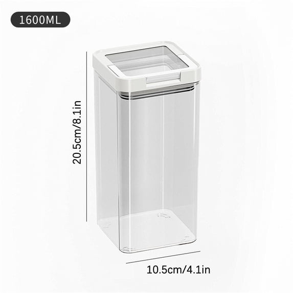 Airtight Food Storage Containers Transparent Plastic Kitchen Grain Jars ...