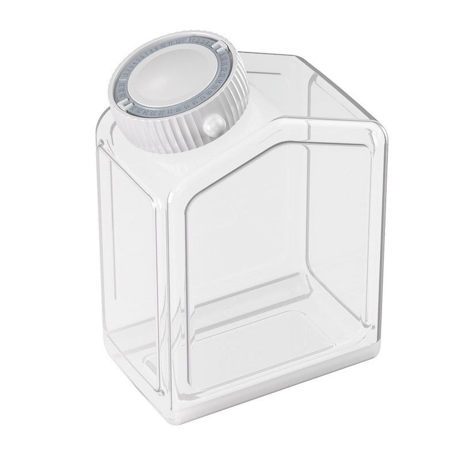 Airtight Food Storage Jar with Timer 1 3L Clear Plastic Canister for ...