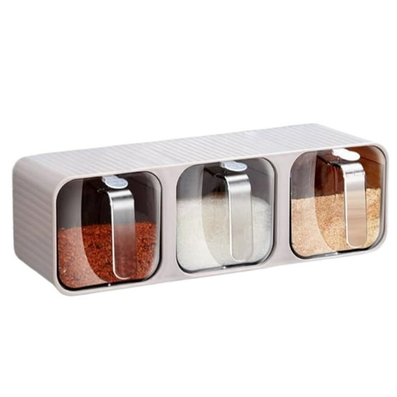 Airtight Food Storage,Seasoning Box 2/3 Grids Seasoning Storage ...