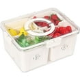 Airtight Fruit Storage Containers with Lids,Handle & 4 Removable ...