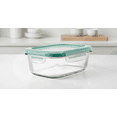 Airtight Glass Food Storage Container with Smart Seal, 3.5 Cup Capacity ...
