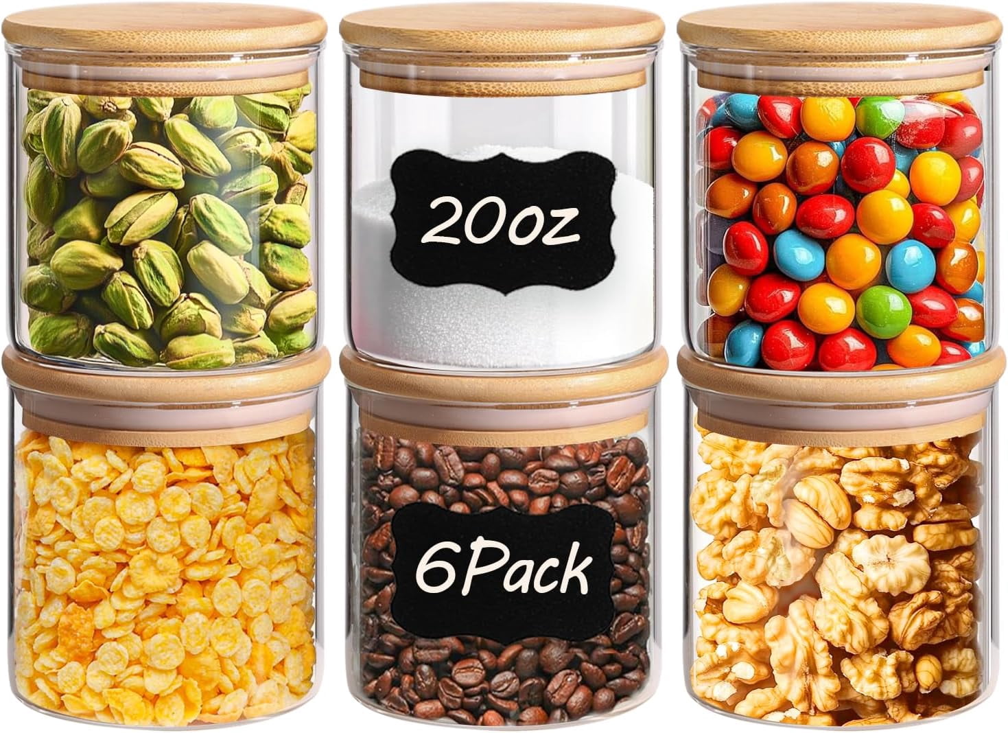 Airtight Glass Food Storage Jars Clear Glass Food Storage Container ...