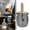 Airtight Glass Jar with Retractable Spoon & Lid,Seasoning Container for ...