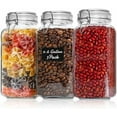Airtight Glass Jars with Lids 0.6 Gallon Set of 3, Food Storage ...