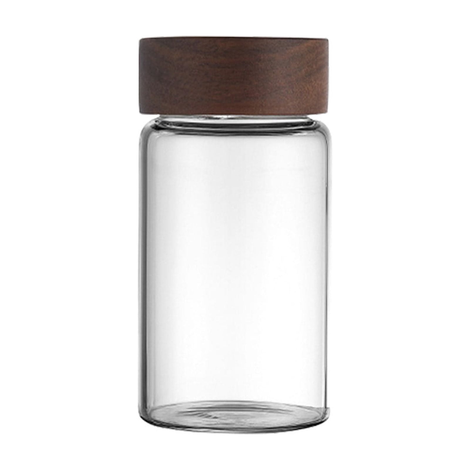 Airtight Glass Storage Canister with Lids, Clear Kitchen Food Storage ...