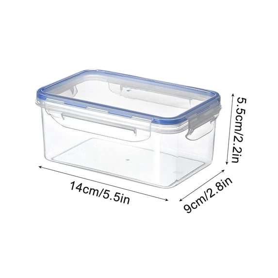 Airtight Kitchen Food Storage Tank, Transparent Plastic Meal Prep Box ...