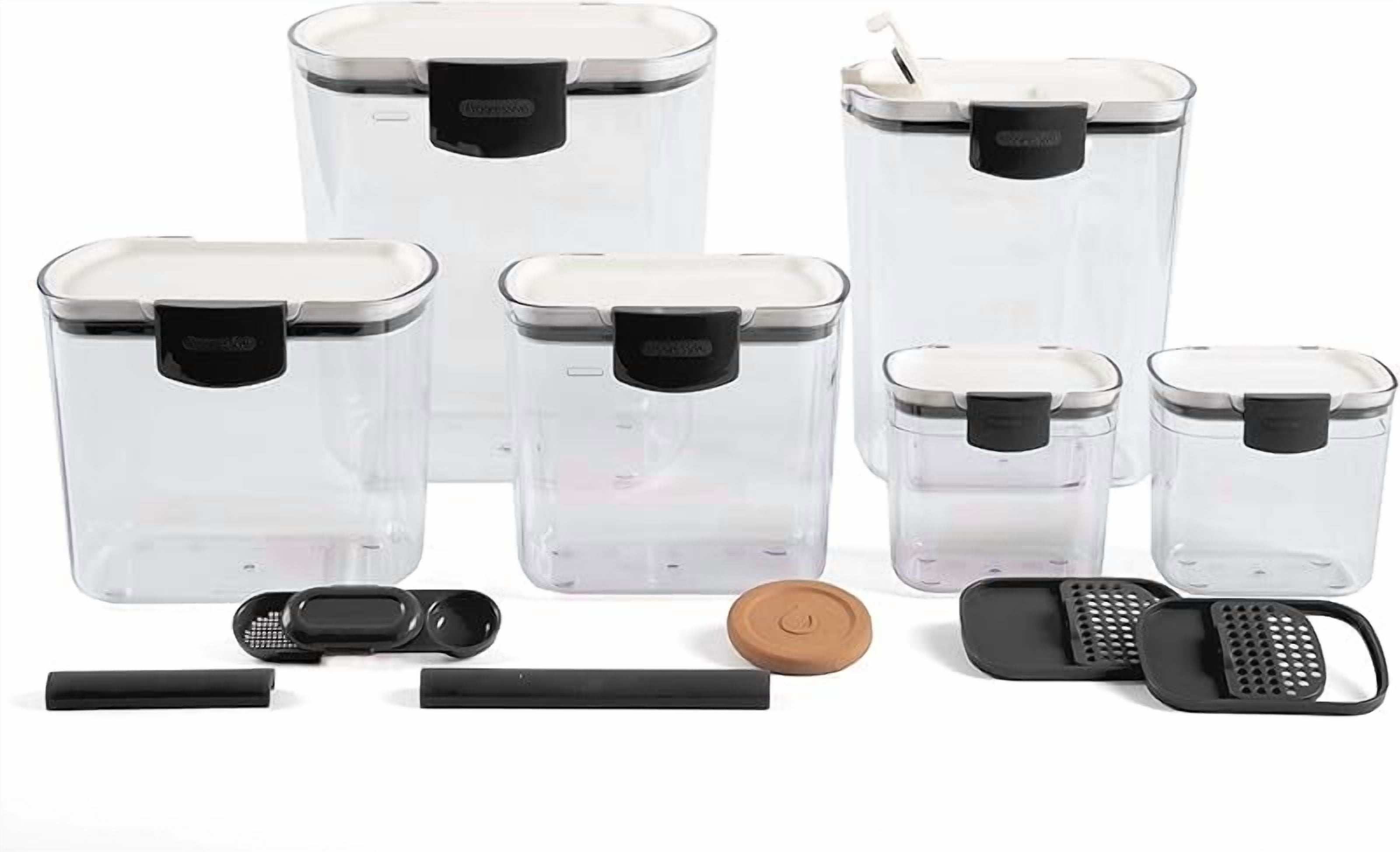 Airtight Kitchen Storage Canister Container Set for Flour, Sugar & More ...
