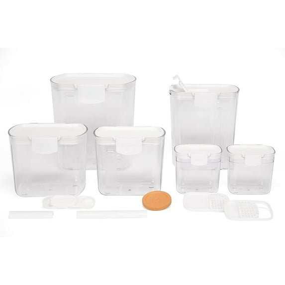 Airtight Kitchen Storage Canister Container Set for Flour, Sugar & More ...