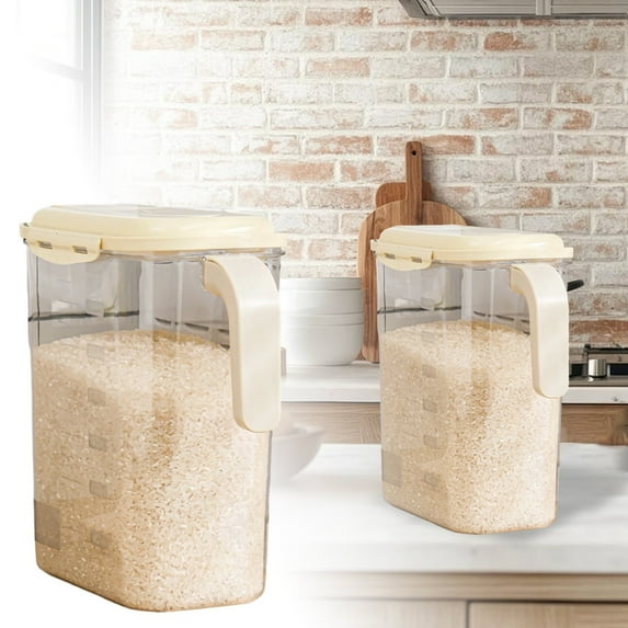 Airtight Kitchen Storage Containers For Dry Food Large Capacity Clear ...