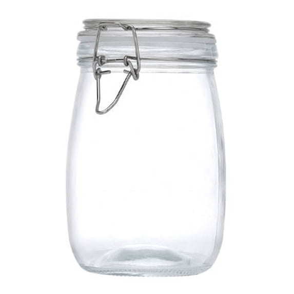 Airtight Latching Glass Storage Jar Leak Proof Clear Glass Canister ...